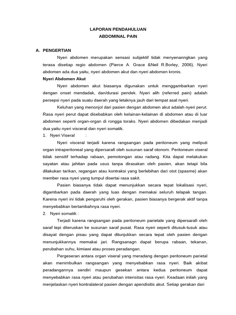 LP Abdominal Pain | PDF