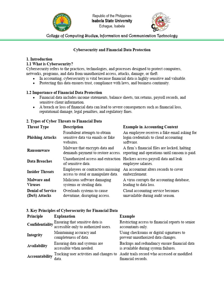 Cybersecurity for Financial Data Protection | PDF | Security | Computer ...
