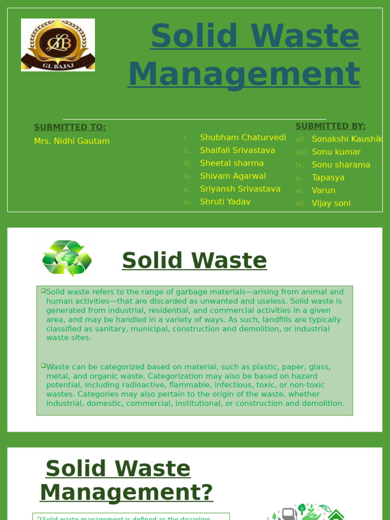 Comprehensive Guide to Solid Waste Management | PDF | Waste | Waste ...