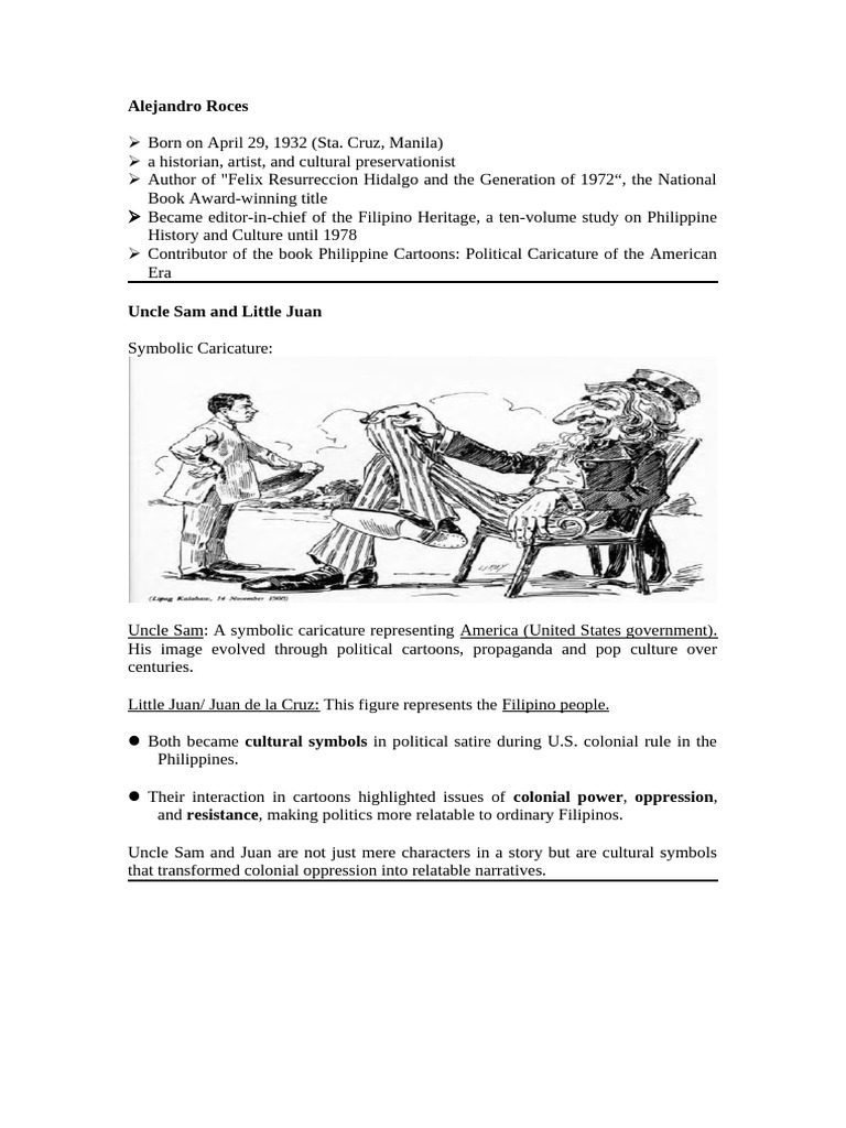 Uncle Sam and Little Juan: Political Satire | PDF