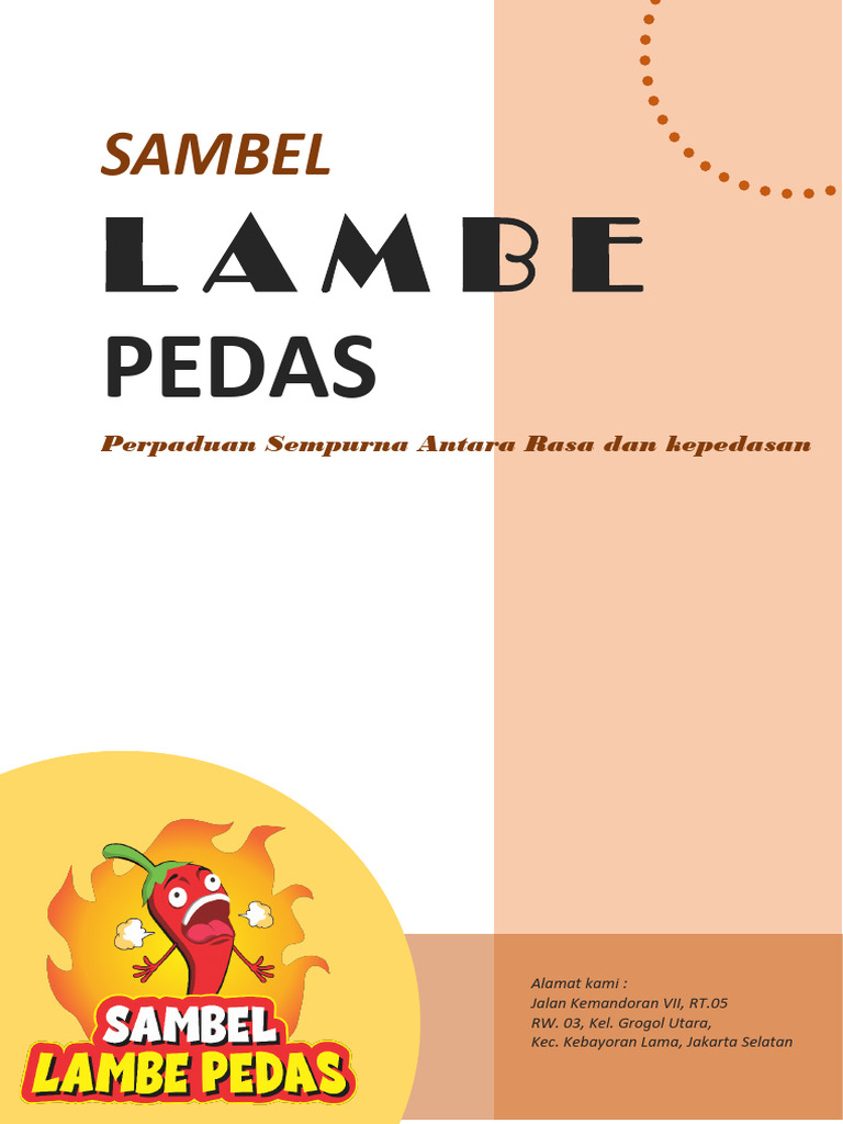 Sambal Lambe Pedas: Cita Rasa Kekinian | PDF