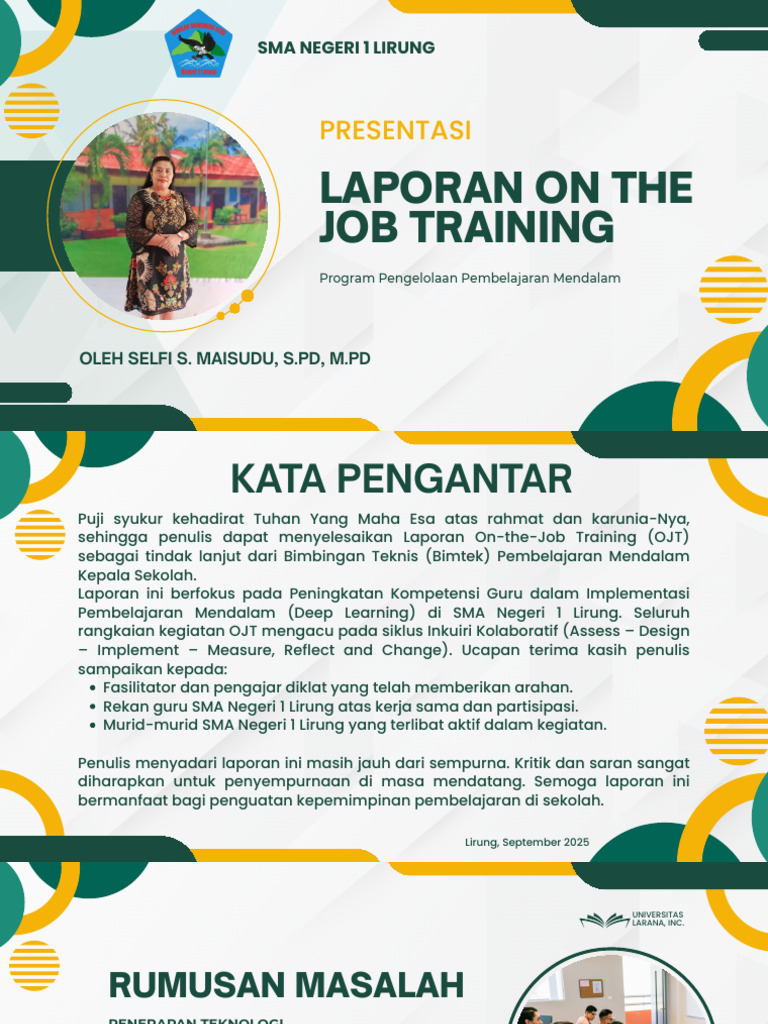 Presentasi Ojt 1 Kepsek | PDF