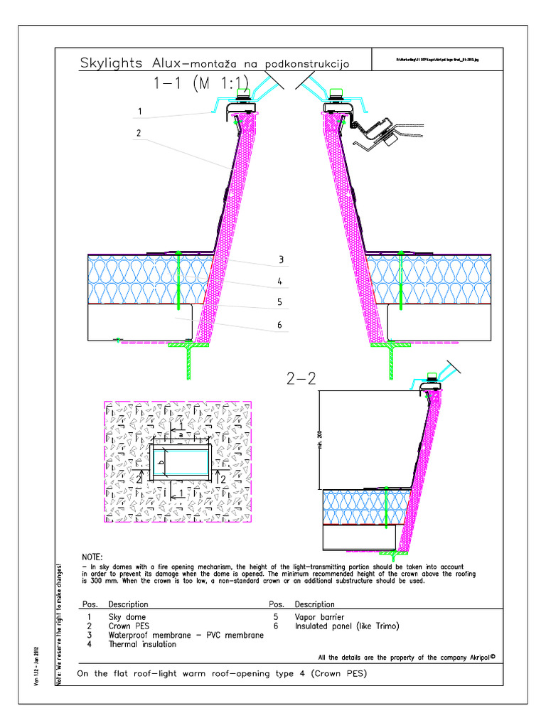 Details of SK On PVC Membrane Roofs Model | PDF