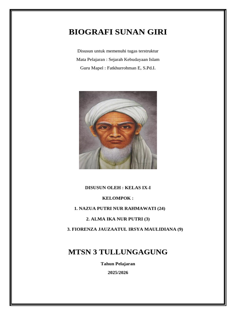 Biografi Sunan Giri | PDF