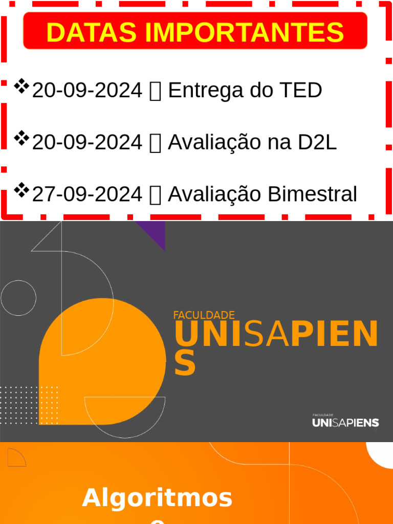 Aula 1 - Algoritmos e Estruturas Básicas | PDF | Algoritmos ...