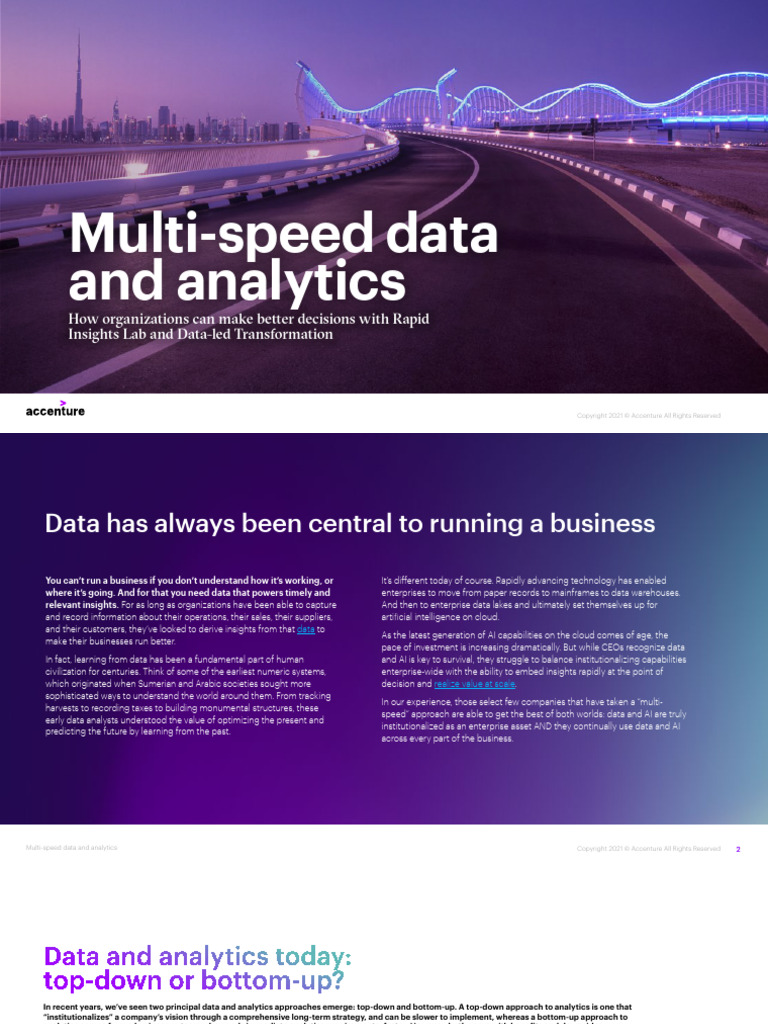 Accenture Multi Speed Data Analytics v2 | PDF | Analytics | Artificial ...