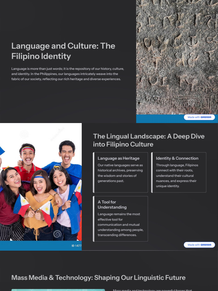 Filipino Language and Cultural Identity | PDF | Philippines | Linguistics