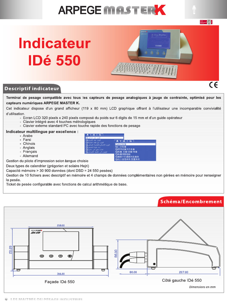 Fiche Technique IDE 550 | PDF