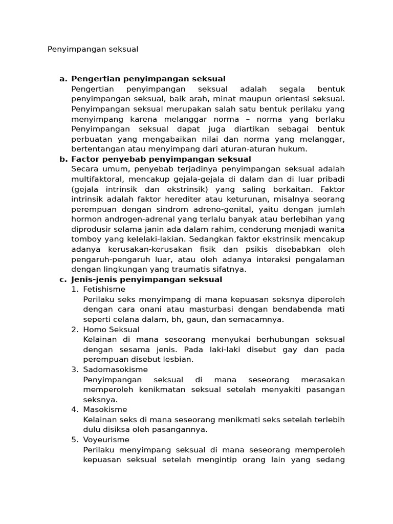 Penyimpangan Seksual | PDF