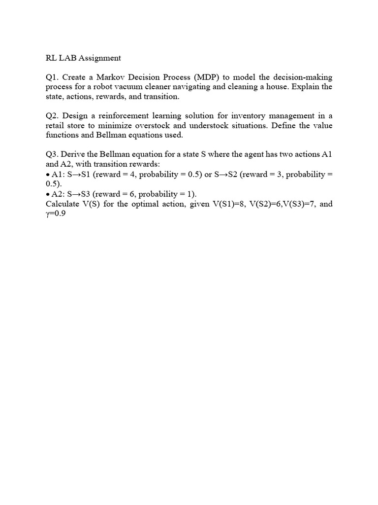 RL Lab Assignment | PDF