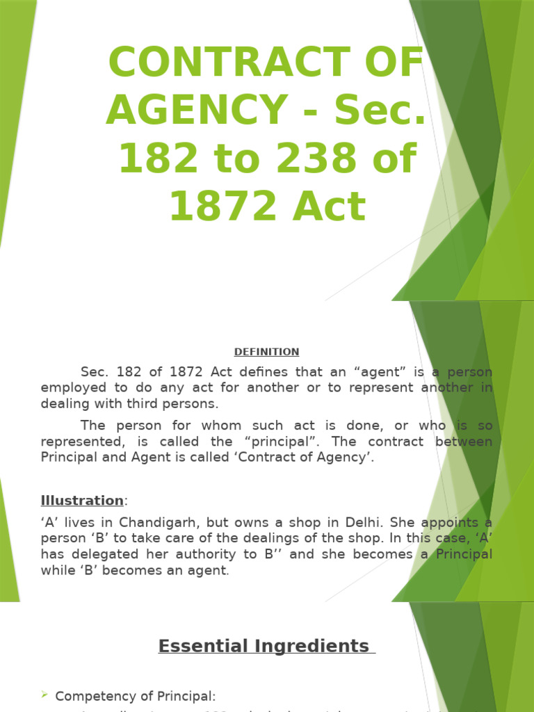 Contract of Agency | PDF | Law Of Agency | Ratification
