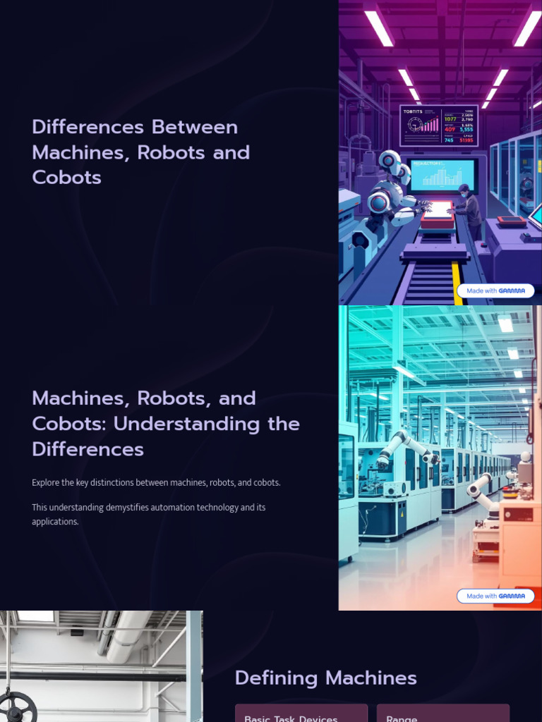 Differences Between Machines Robots and Cobots | PDF | Robot | Robotics