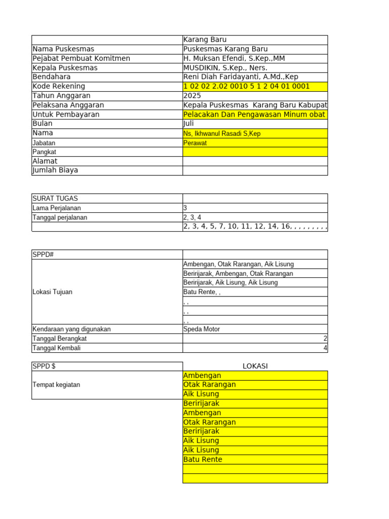 REVISI FORMAT SPJ BOK KM KB (IWAN) Bulan Juli 2025 | PDF
