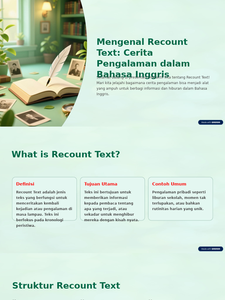 Mengenal Recount Text Bahasa Inggris | PDF