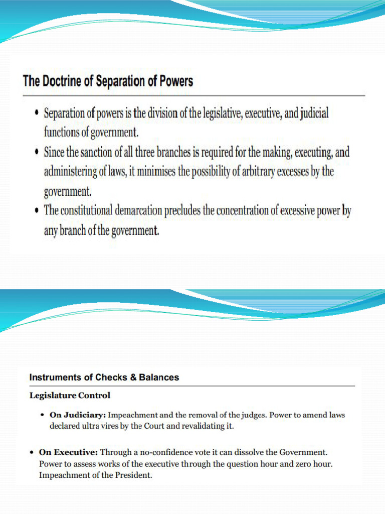 Seperation of Powers | PDF