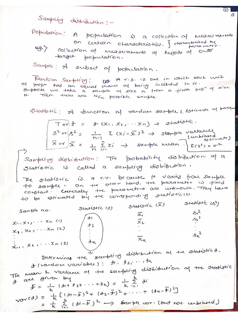 1 - Sampling Distributions | PDF