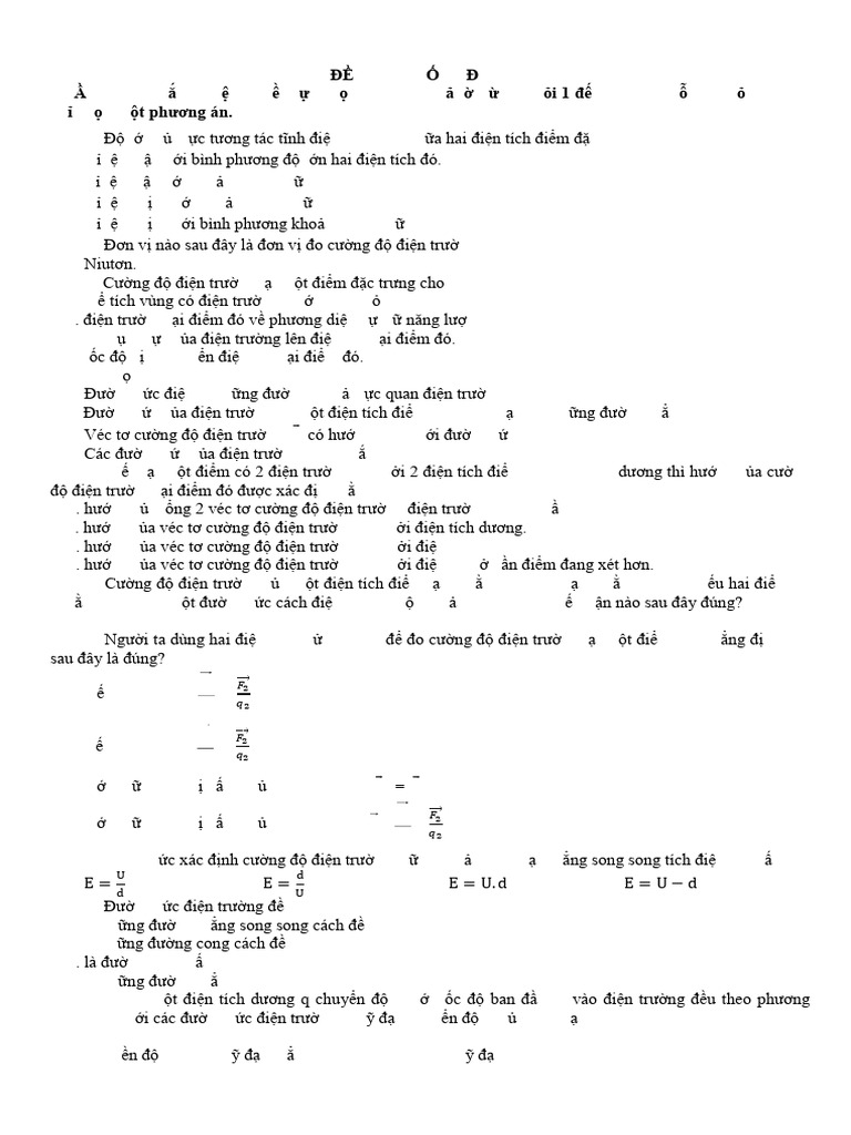Đề Ôn Vl 11 Số 2+ Đáp Án | PDF