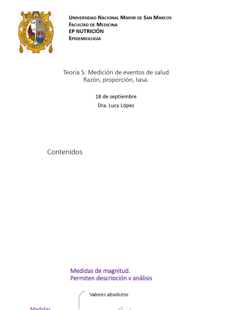 Teoría 5 Medición Razón Proporción Tasa | PDF | Medición | Porcentaje