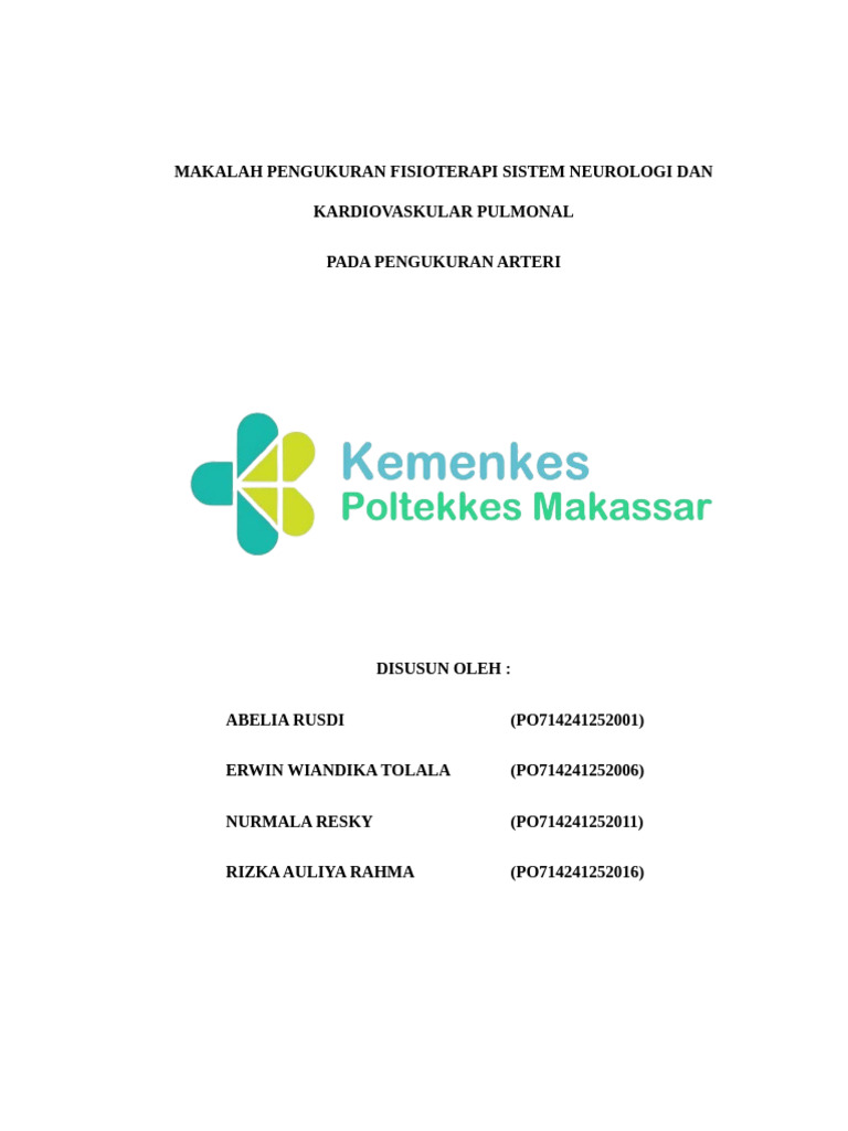 Makalah Pengukuran Fisioterapi Sistem Neurologi Dan Kardiovaskular ...