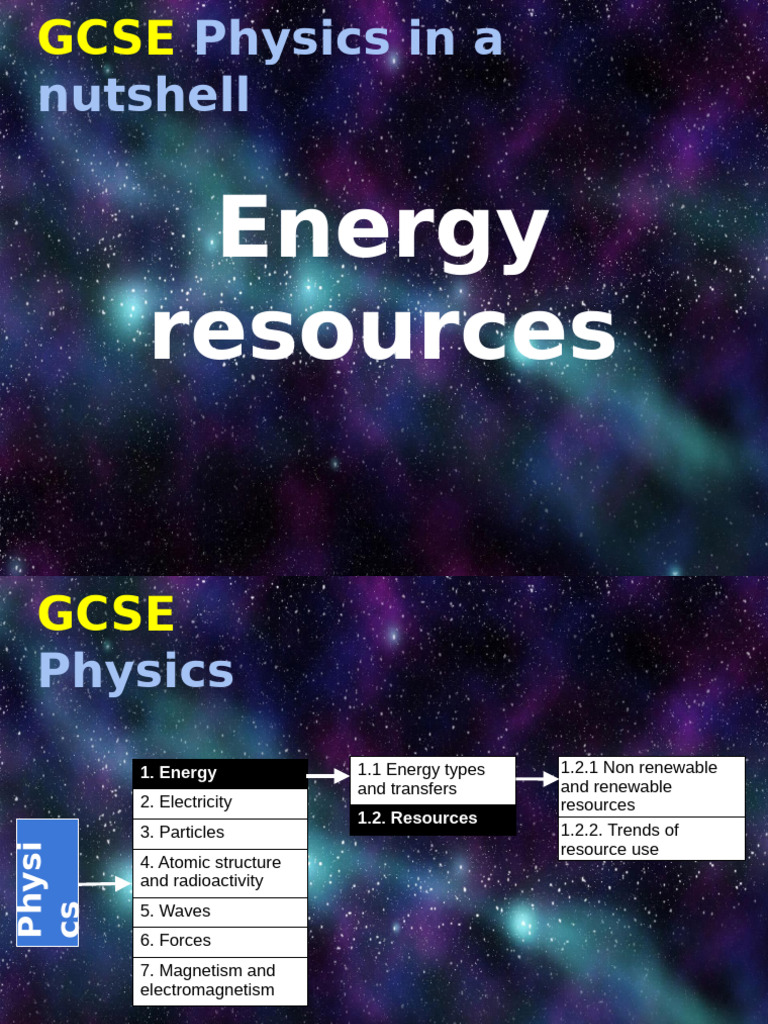 GCSE Physics: Energy Resources Overview | PDF | Energy Development ...