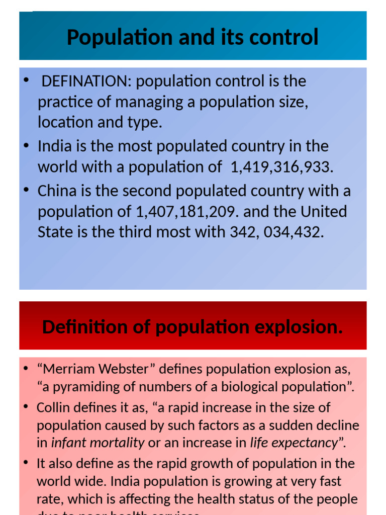 Understanding Population Control Measures | PDF | Cost Of Living ...