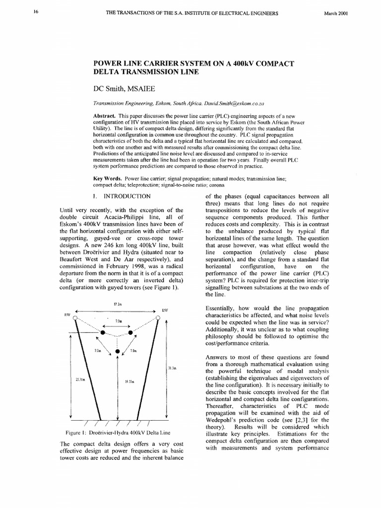 Power Line Carrier in Delta Transmission | PDF | Transmission Line ...
