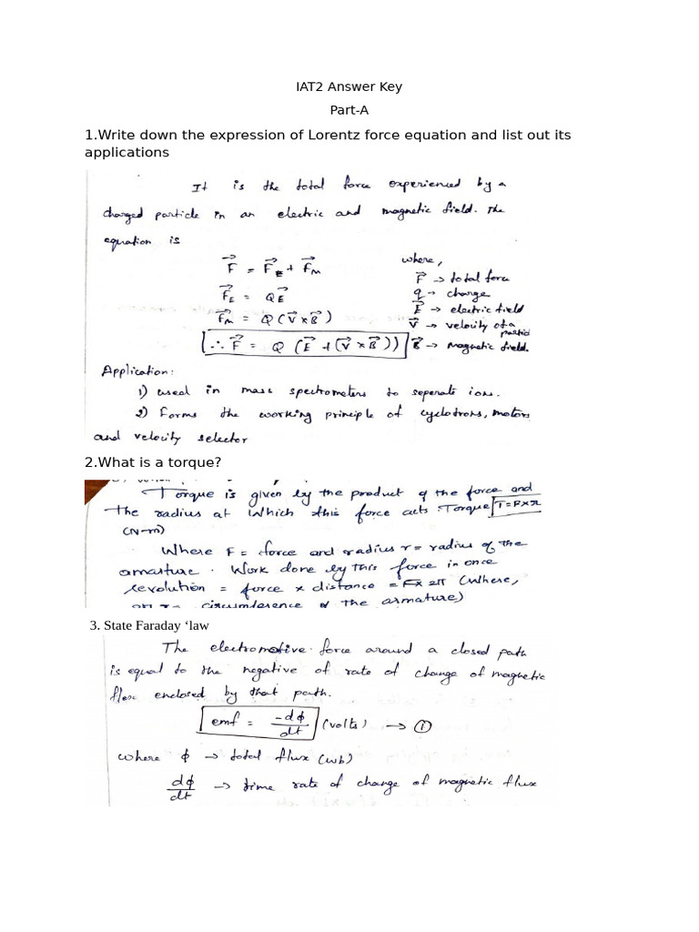 IAT2 Answer Key Final | PDF