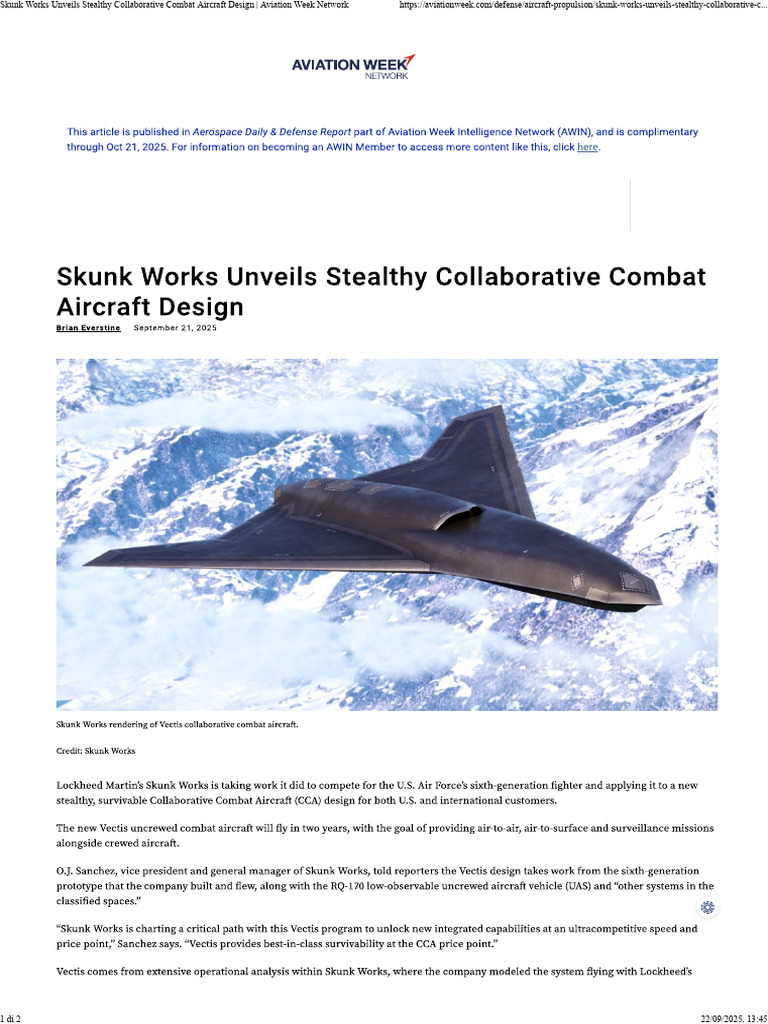 UCAV Skunk Works AWST | PDF