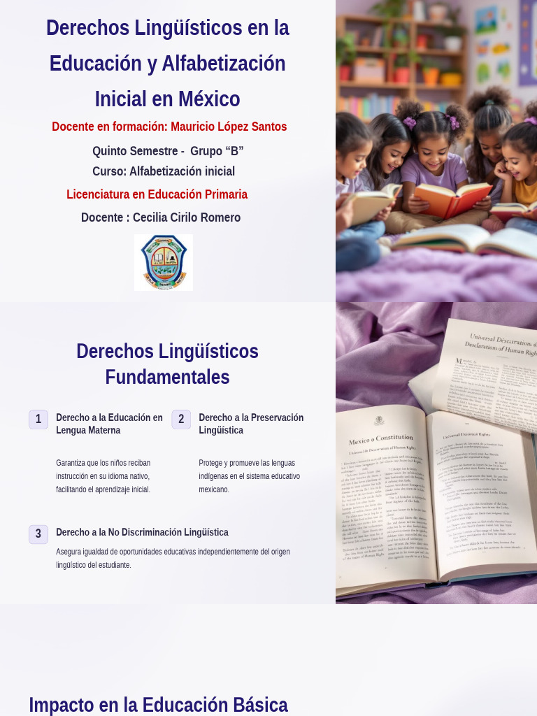 Derechos Linguisticos en La Educacion y Alfabetizacion Inicial en ...