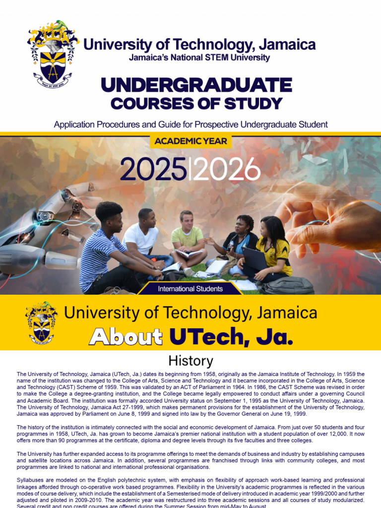 History and Admissions of UTech, Jamaica | PDF | College