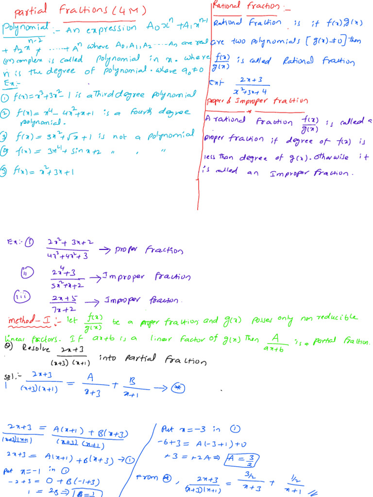 Partial Fractions Day 1 | PDF