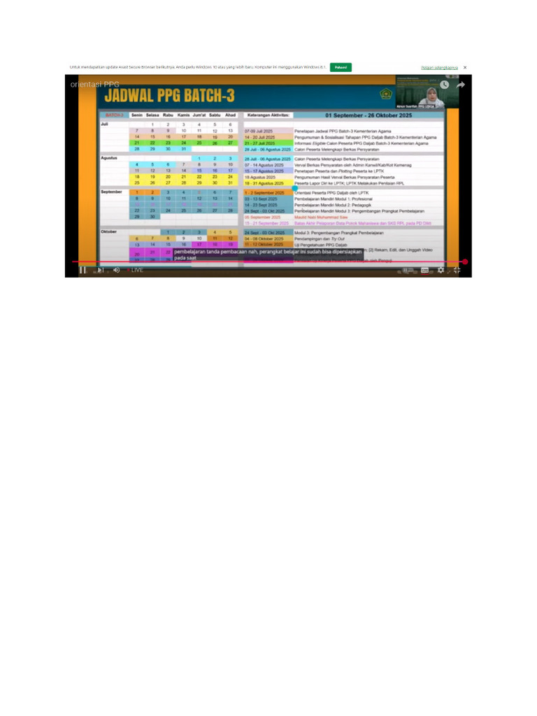 Jadwal Pelajaran PPG Uinsa | PDF
