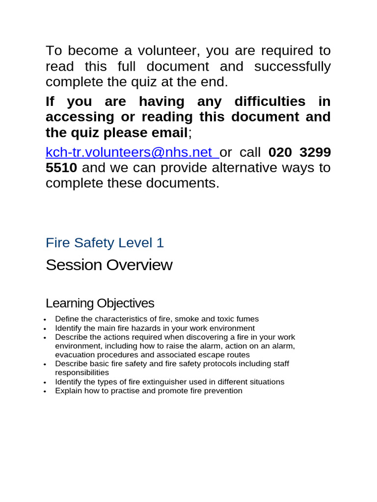 Fire Safety Level 1 Final With Link | PDF | Fires | Fire Safety