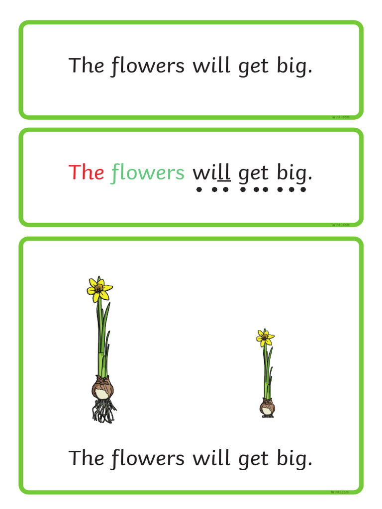 T T 254020 Spring Simple Sentence Cards Ver 3 | PDF