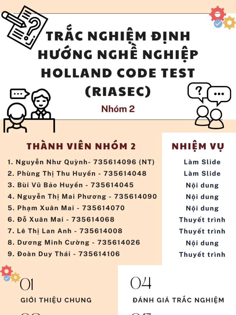NHÓM 2 - HOLLAND CODE tuần 5 | PDF