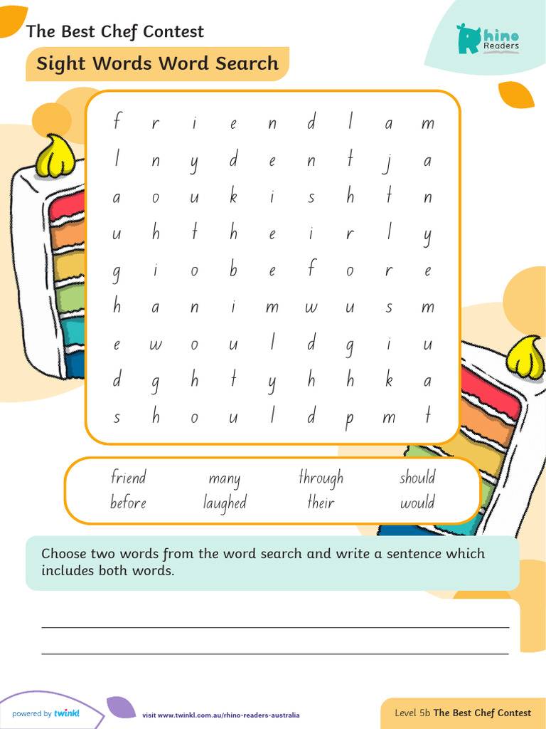 Sight Words Word Search | PDF