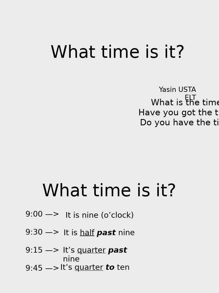 Hours in English | PDF