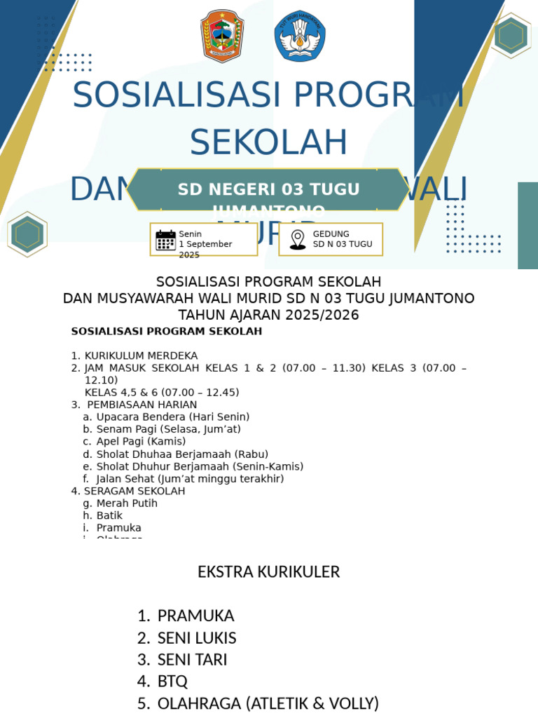Hijau Putih Profesional Modern Rapat Kerja Sekolah Banner | PDF