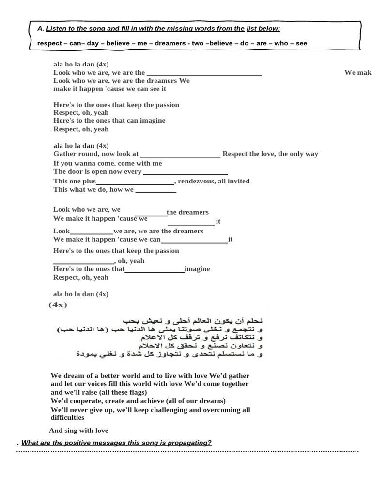 Dreamers Song | PDF