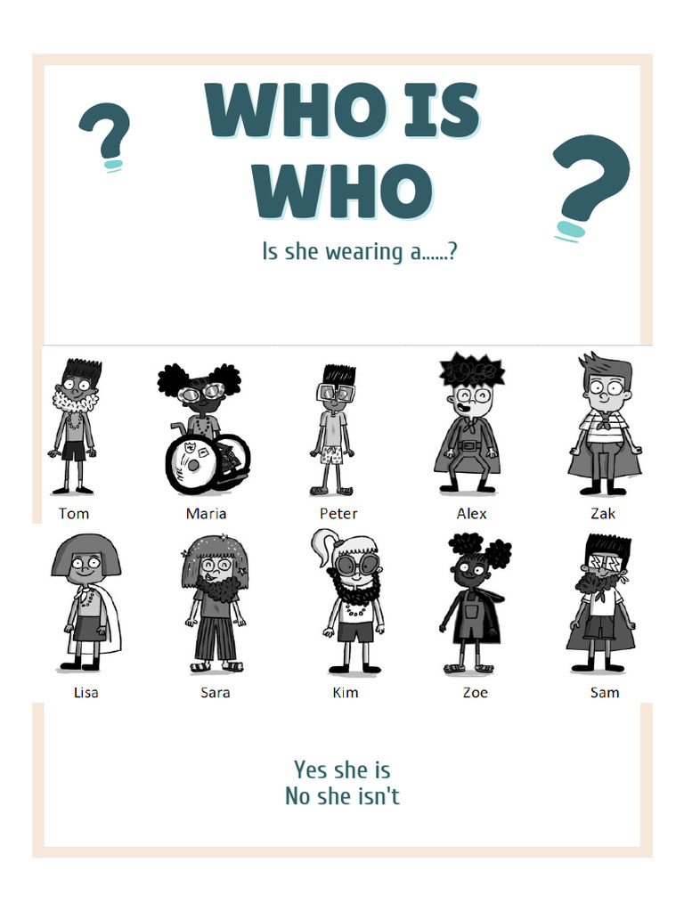 Informative Who Questions Poster For Speech Therapy | PDF