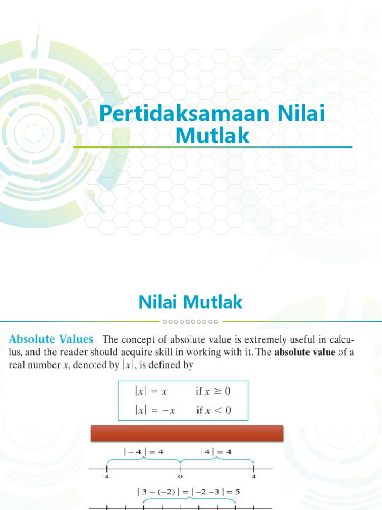 Pertidaksamaan Nilai Mutlak | PDF