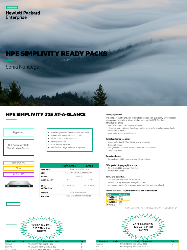 HPE SimpliVity Promotion | PDF | Virtualization | Solid State Drive