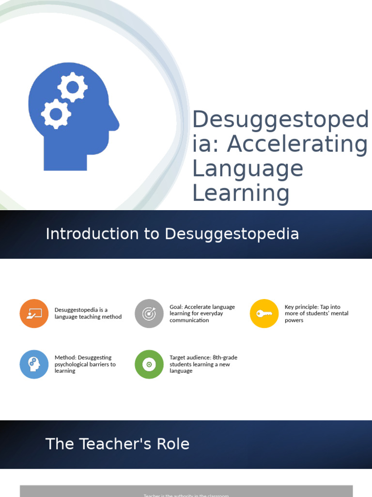 Desuggestopedia Accelerating Language Learning | PDF | Second Language ...