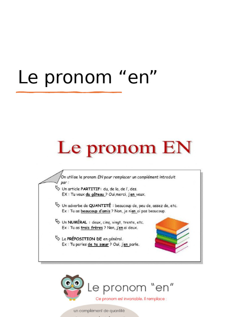 Le Pronom en | PDF