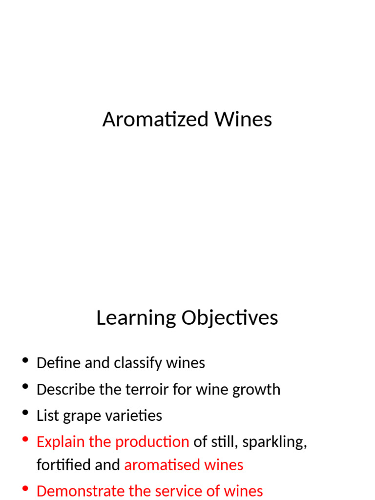 Understanding Aromatized Wines | PDF | Alcoholic Drinks | Wine