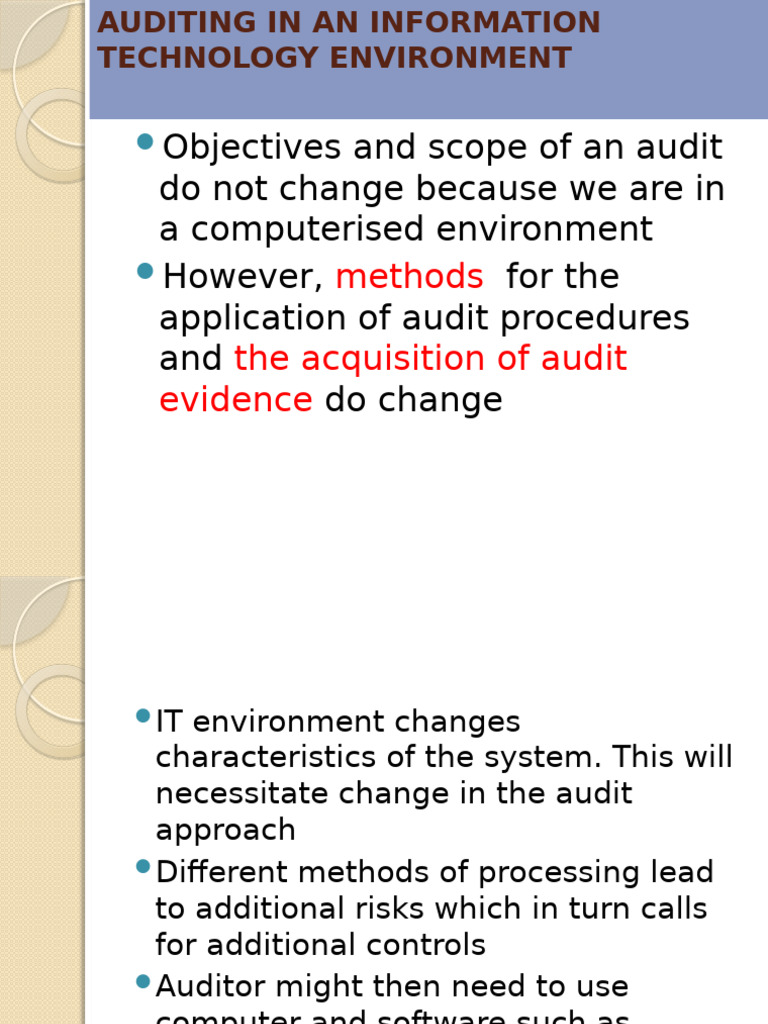 IT Audit Process and Techniques Overview | PDF | Audit | Internal Control