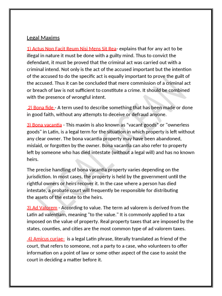 Legal Maxims PDF 3 | PDF | Crimes | Crime & Violence