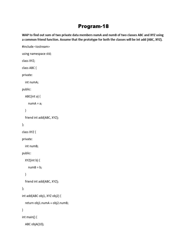 C++ Practical From Program 18 | PDF