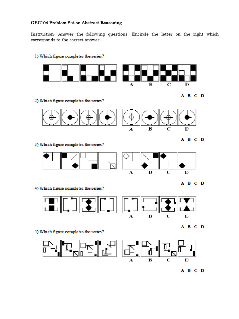 GEC104 Problem Set Chapter 4 | PDF