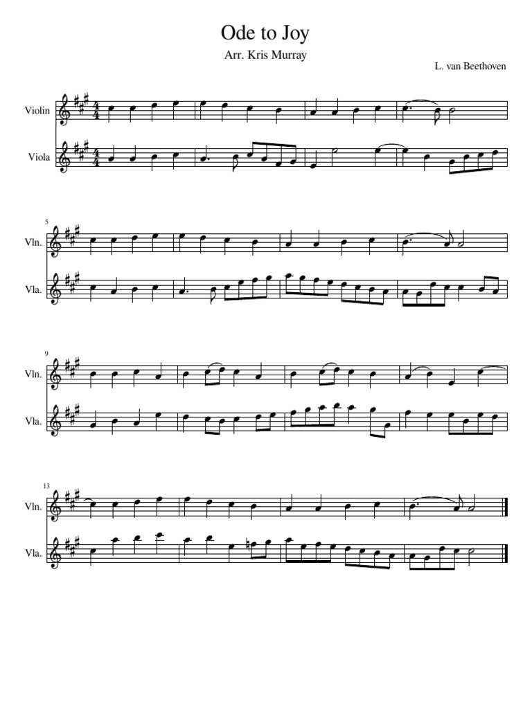 Ode to Joy - Arr. Kris Murray | PDF